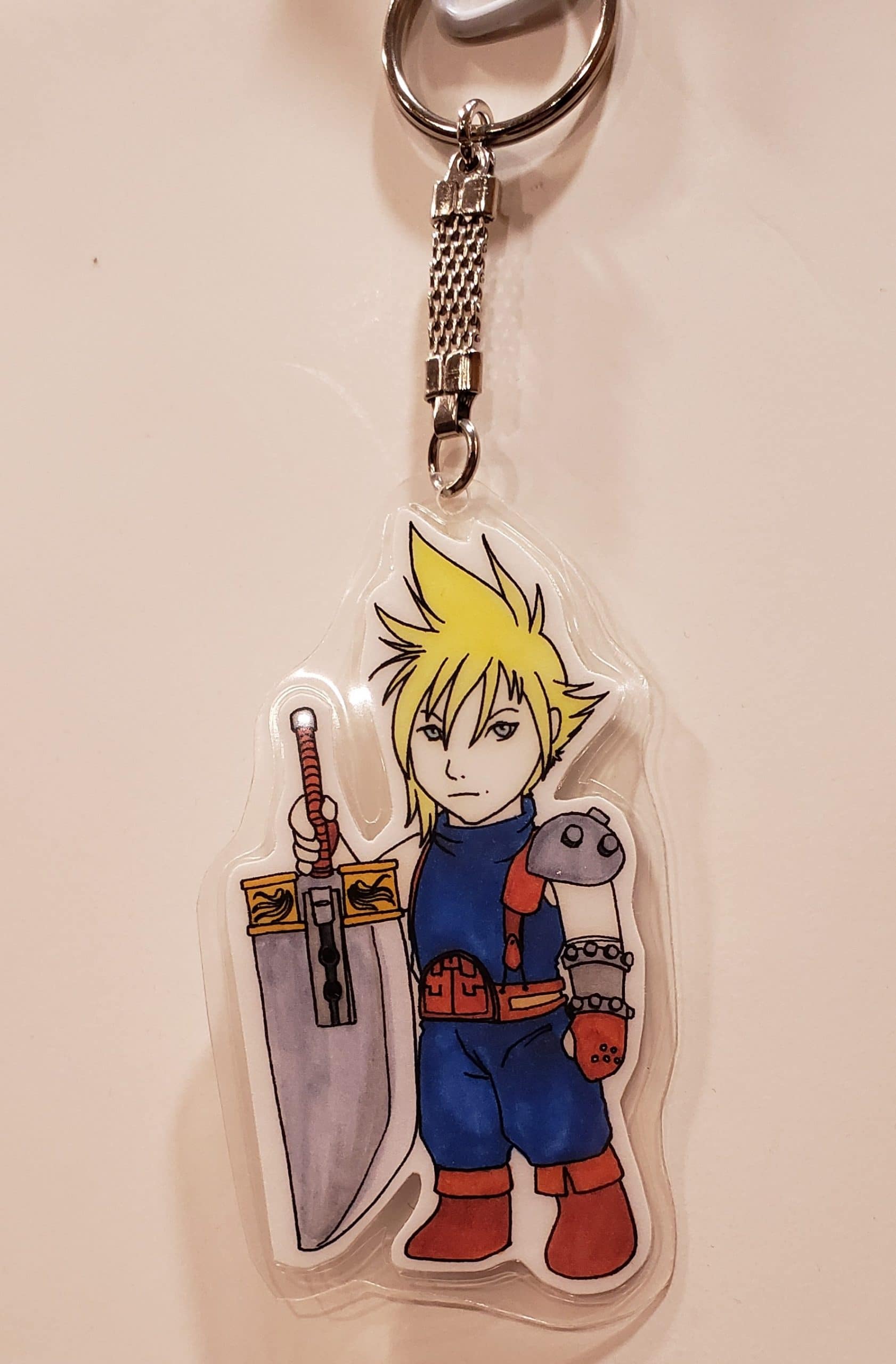 Cloud Strife Keychain – Blue Moon Design Studio