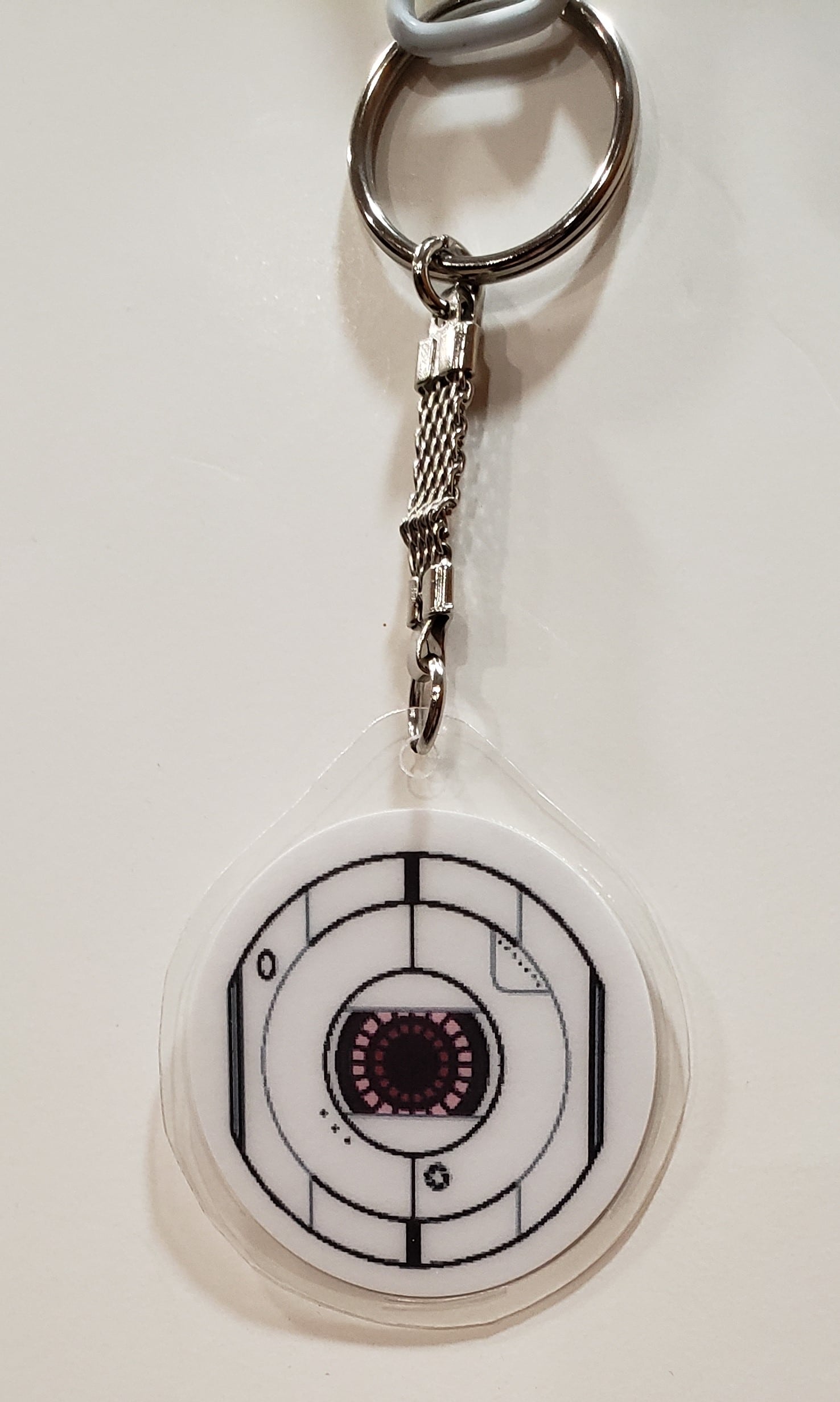 Fact Sphere (pink) Keychain – Blue Moon Design Studio