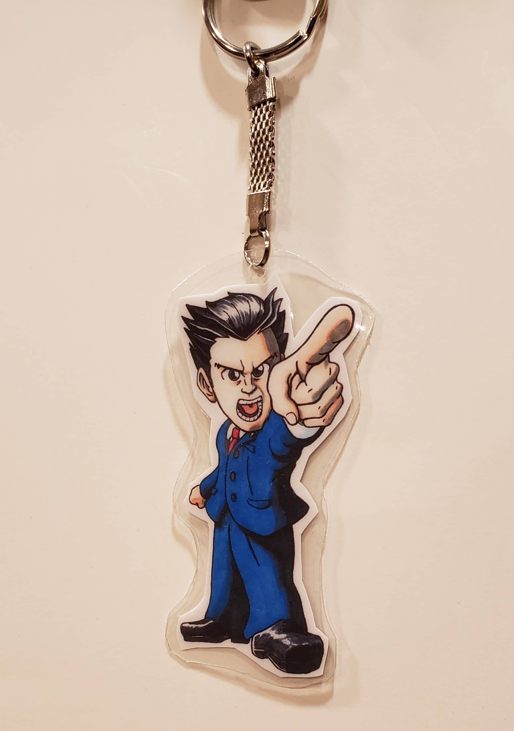 Phoenix Wright Keychain - Blue Moon Design Studio